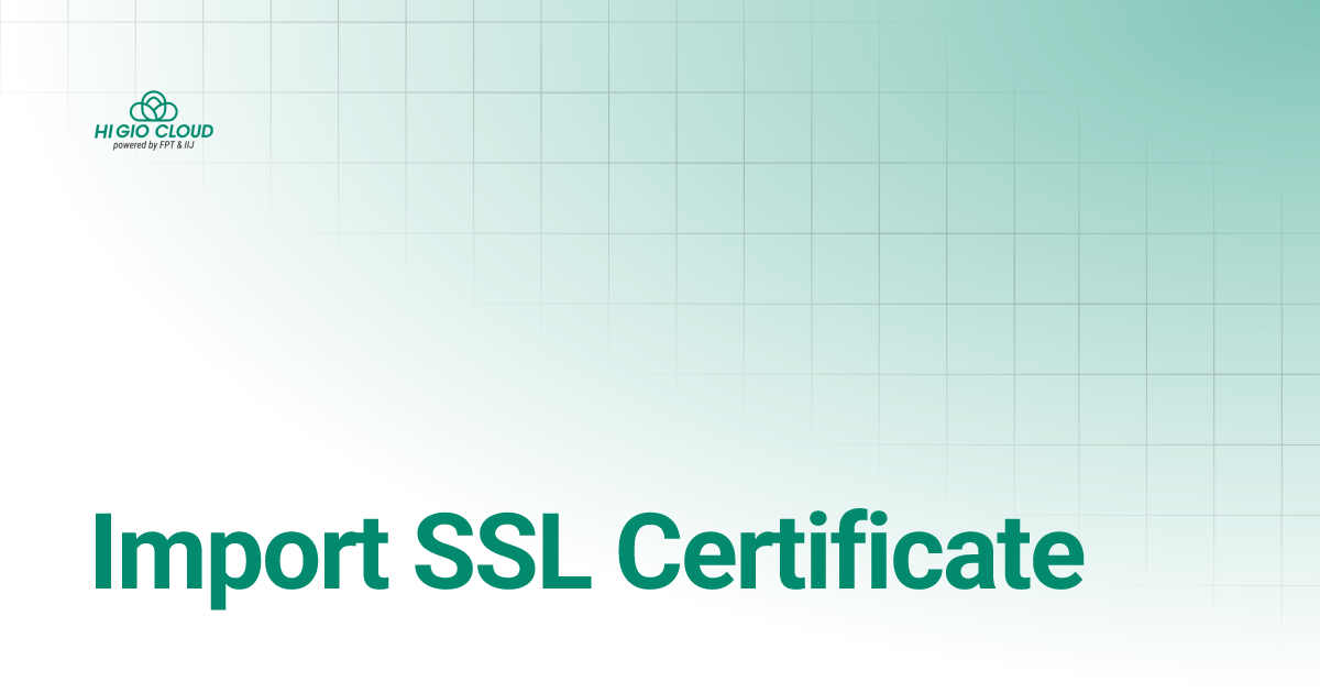 Import SSL Certificate | HI GIO User Guide VN | HI GIO User Guide