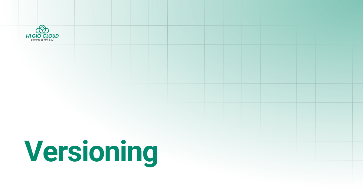 Versioning | HI GIO User Guide