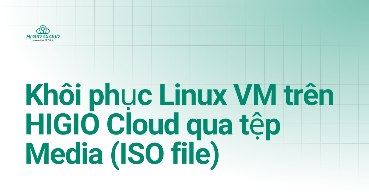 Khôi phục Linux VM trên HIGIO Cloud qua tệp Media (ISO file) | HI GIO User Guide
