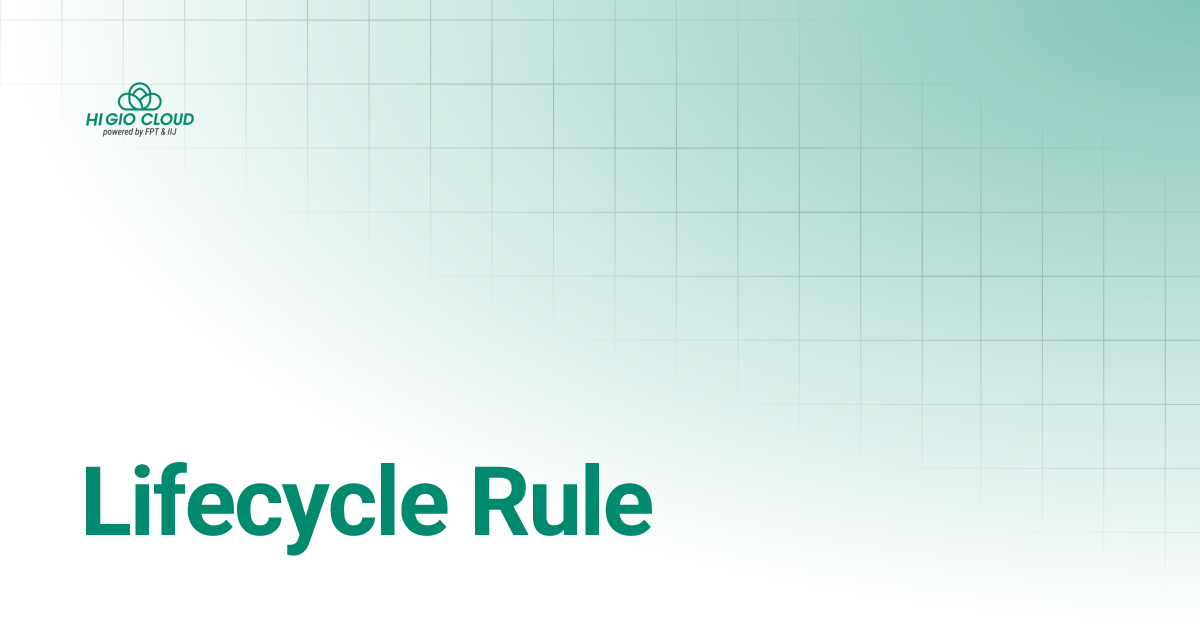 Lifecycle Rule | HI GIO User Guide