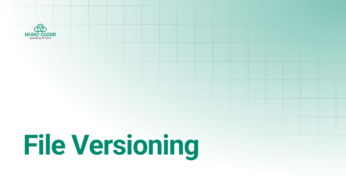 File Versioning | HI GIO User Guide