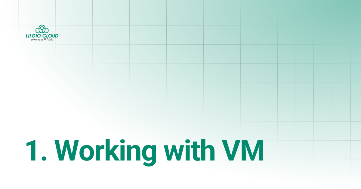 1. Working with VM | HI GIO User Guide