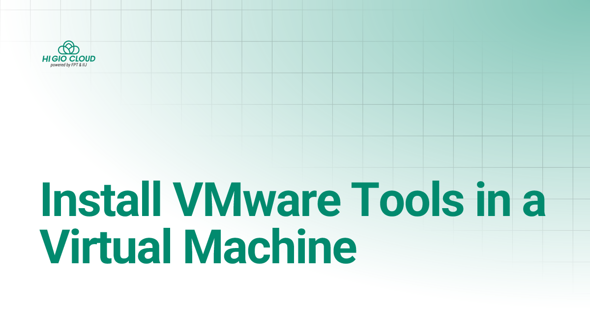 Install VMware Tools in a Virtual Machine | HI GIO User Guide
